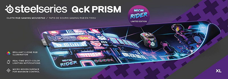 SteelSeries QcK Prism Cloth RGB Mouse Pad – XL, Neon Rider CS:GO ...